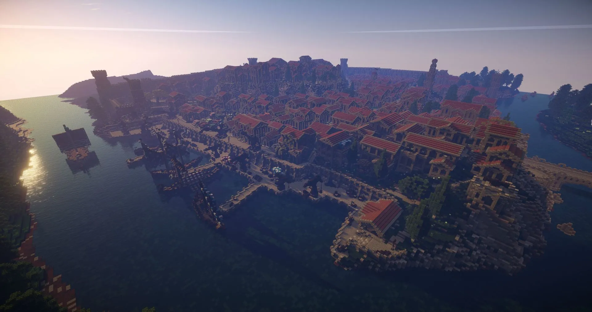 Ultra HD (4K) far render shader screenshots | Minecraft Middle Earth