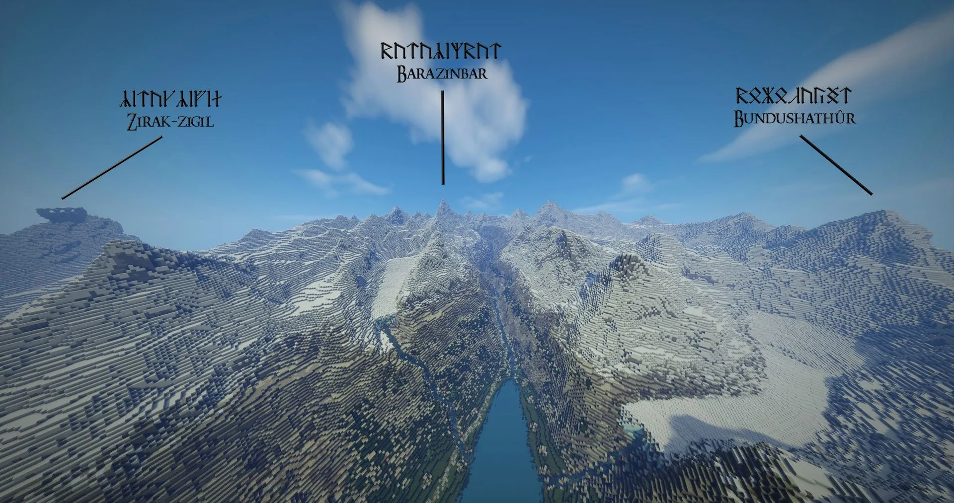 Ultra HD (4K) far render shader screenshots | Minecraft Middle Earth