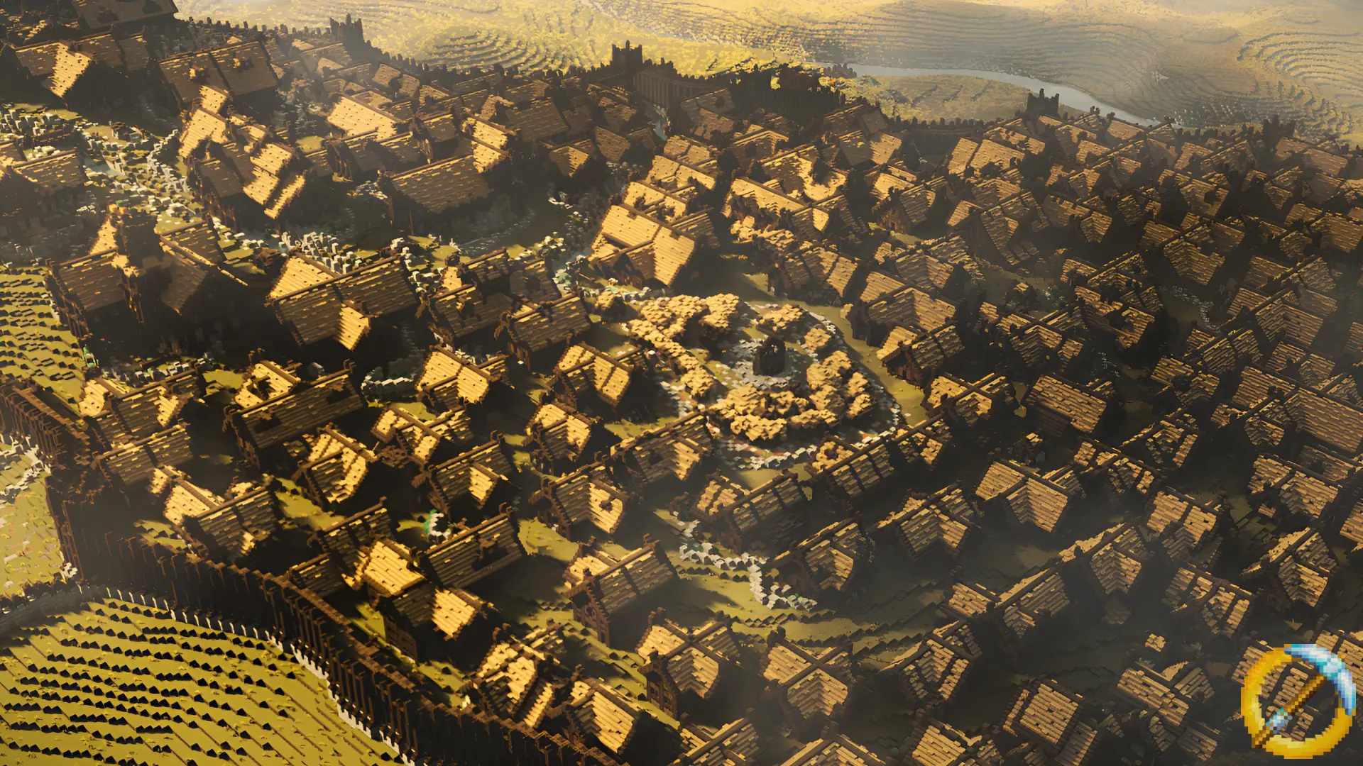 Edoras Blimp Cam View - Bliss Shaders | Minecraft Middle Earth